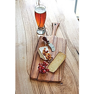 Ironwood Gourmet Large Rectangular Provencale Paddle Board, Acacia Wood 20.5 x 8 x 0.5 inches