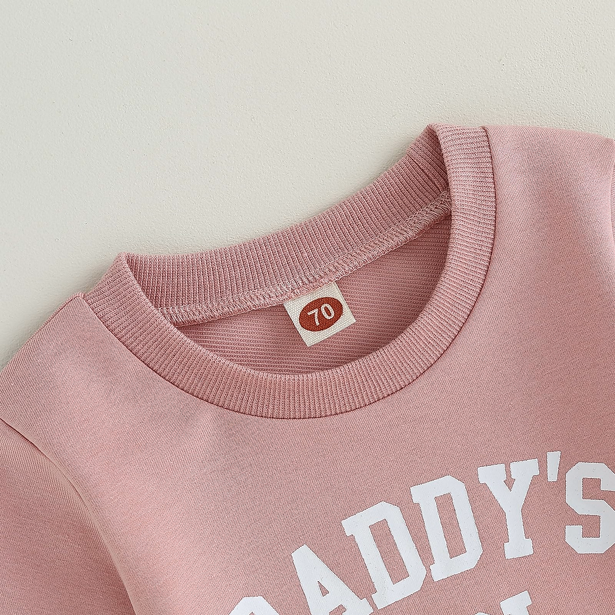 CREAIRY Newborn Baby Girl Outfits Daddy’s Girl Sweatshirt Long Sleeve T-Shirt Tops Pants Set Sweatsuit Toddler Fall Clothes (Pink, 0-6 Months)