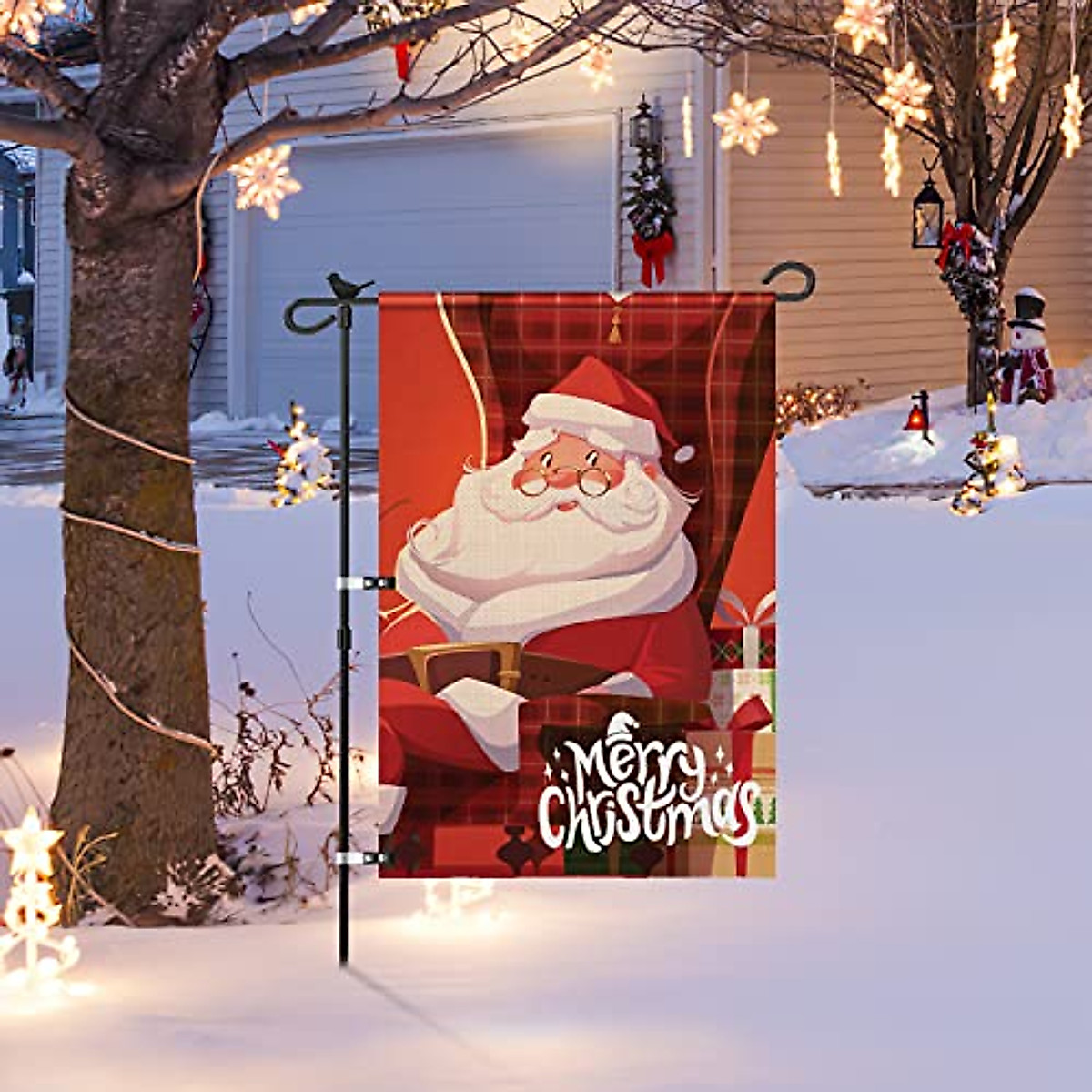 Cabilock 20pcs Garden Flag Plastic Stopper Clips Adjustable Anti-Wind Clips Flag Accessories for Garden Flag Poles Stand