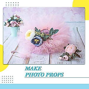 Juinte 13 Rolls 6 Inch Rainbow Ribbon Pastel Tulle Roll 1 Inch Ribbon for Crafts 150 Yards Fabric Spool Ribbon 144 Yards Satin White Rainbow