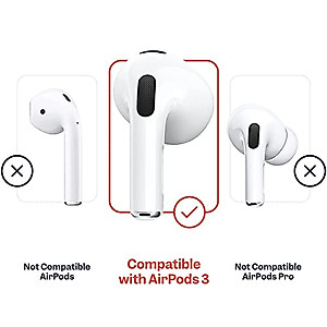Zotech 2 Pairs AirPods 3 Ear Hooks Covers with Storage Pouch [Not Fit in Charging Case] Anti Slip Wings Ear Covers, Grip Tips Accessories Compatible with Apple AirPods 3rd Generation (White, Medium)