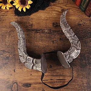 STOBOK 1 Pc Halloween Horns Headband Sheep Horn Hoop Cosplay Fancy Dress Photo Props Hair Accessory or Christmas Halloween Easter Decoration Dance Party