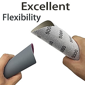 AutKerige 6 Inch Wet Dry Sandpaper, 40 PCS Assorted Grit Sanding Disc (1000/2000/3000/5000) with Premium Silicon Carbide, Hook and Loop Polish Sandpaper for Auto, Wood or Metal Polishing and Sanding