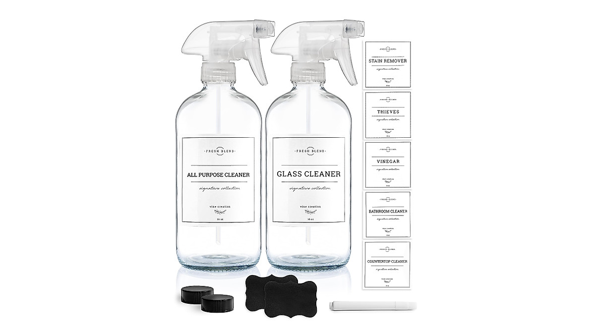 Vine Creations Glass Spray Bottles - 16 Oz, 2 Pack