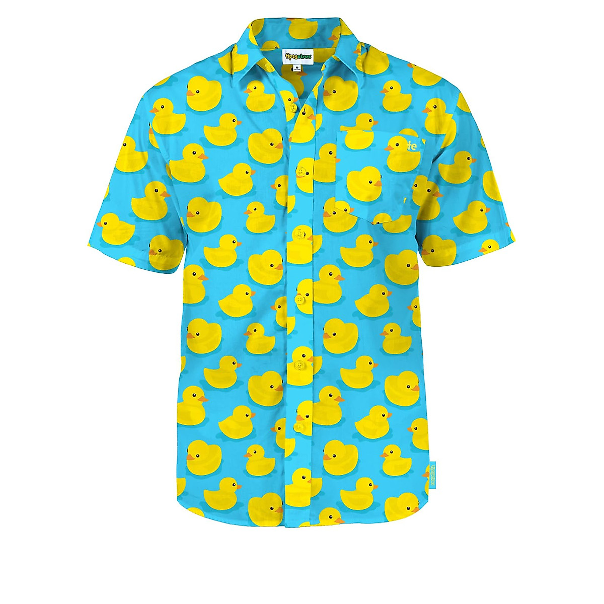 Tipsy Elves Men's Vacation Rubber Ducky Hawaiian Shirt Size Medium