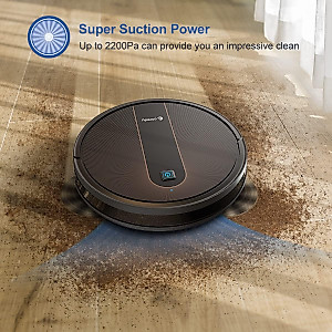 Coredy R750 Pro Robot Vacuum and Mop Combo, 2700Pa Max Suction, Ultrasonic Detection Boost & Avoidance, Compatible with Self Empty Station, Smart AI Dynamic Navigation Robotic Vacuums for Carpet