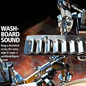 Meinl Percussion Crasher for Percussion Rigs and Drum Set, Large Size-NOT Made in China-Guiro Style Steel Playing Surface and Standard 3/8" Eye Bolt Mount, 2-Year Warranty, Long