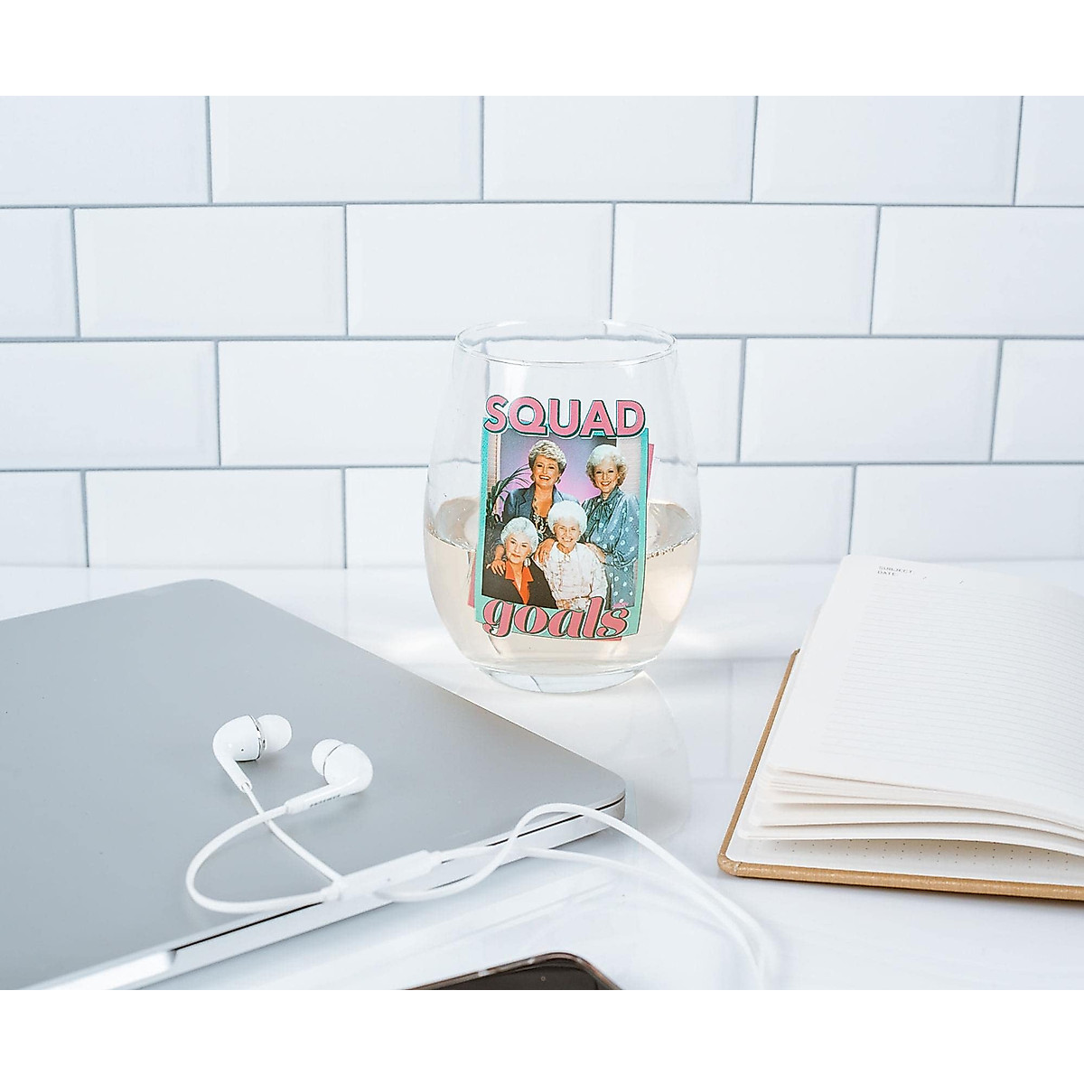 Silver Buffalo The Golden Girls Squad Goals Stemless Glass | Holds 20 Ounces