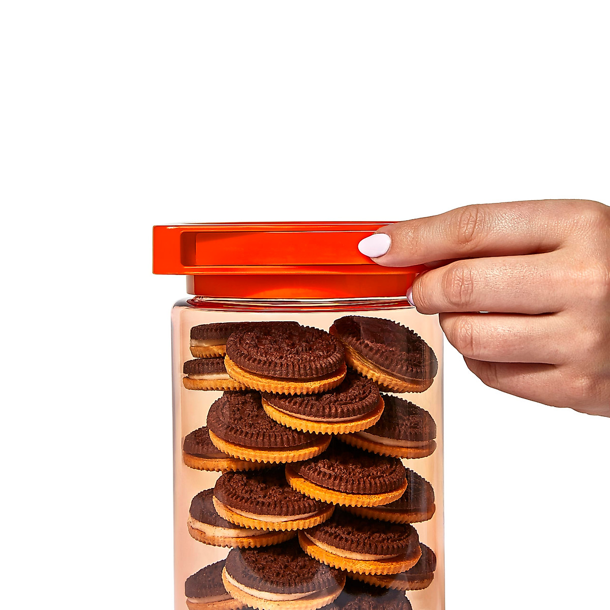 Cliik 3-Pack Magnetic Stackable Kitchen Containers, Jars for Organization and Storage, Kitchen Storage & Pantry Organizer with Lid, Shatterproof, Leakproof & Airtight