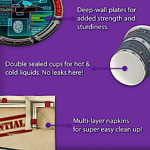 Secret Agent Top Secret Spy Birthday Party Supplies Set Plates Napkins Cups Tableware Kit for 16