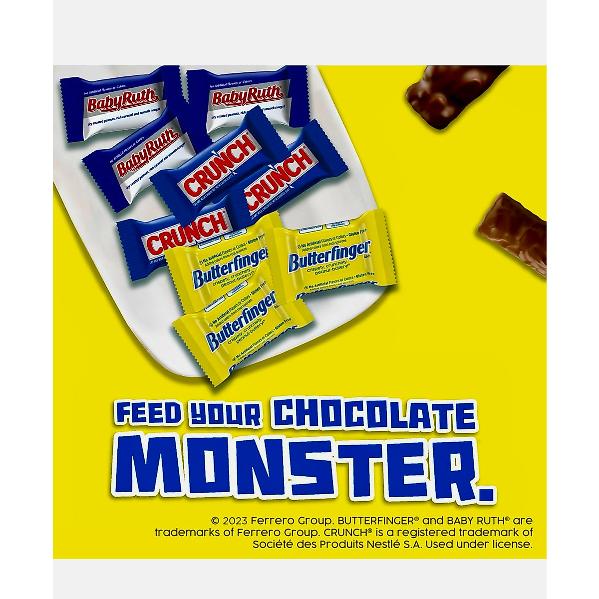 Butterfinger, CRUNCH and Baby Ruth, Mini Size Bars (200 ct) + XALEZ TM Gift Box