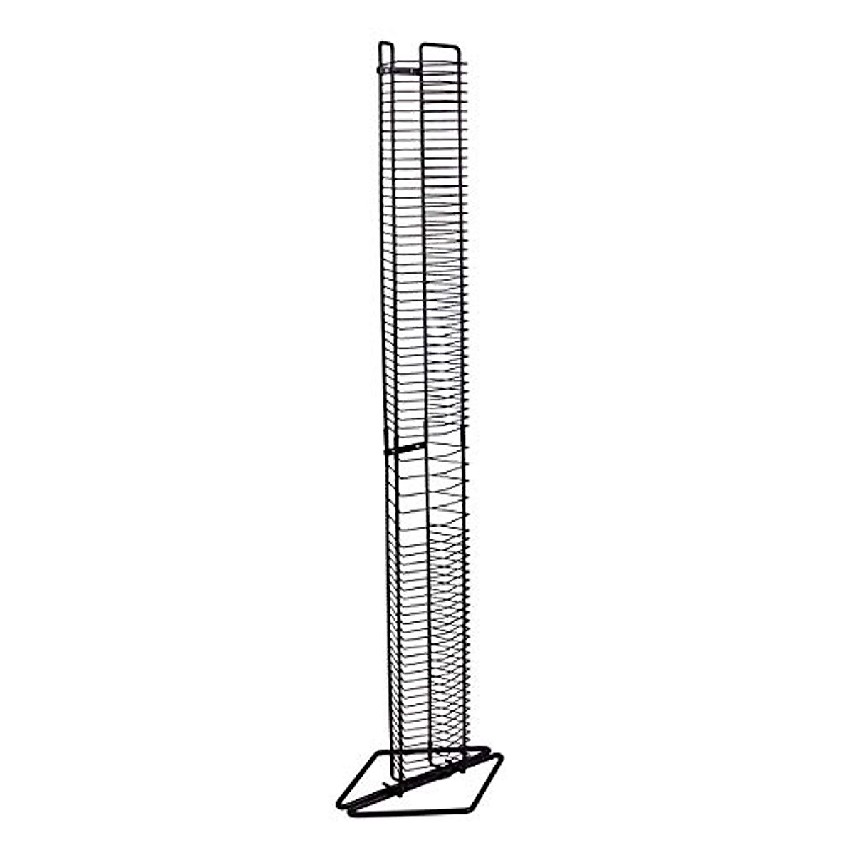Atlantic Onyx Wire CD Tower - Holds 80 CDs in Matte Black Steel, PN 1248