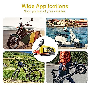ZELENY Motorcycle Lock Anti Theft Motorcycle Disc Lock Motorcycle Alarm 110dB 7mm Pin, accessories with Reminder Cable and Carry Pouch, Waterproof, Heavy Duty Disc Brake Lock for Motorbike Bike Moped