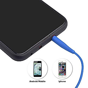 Toeasor Replacement QC25 Cable QC35 Headphone Extension Cord Audio Cable Line Compatible with Bose QC25 QC35 QC45 On-Ear OE2 SoundTrue Soundlink Headphones (Blue/Mic)