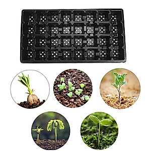 2 Sets 32 Cell Seed Starter Tray Plant Kit Extra Strength Starting Trays for Planting Seedlings, Propagation, Germination Plugs Seedling Planting Insert Plug Tray 2 of Each Cell Tray