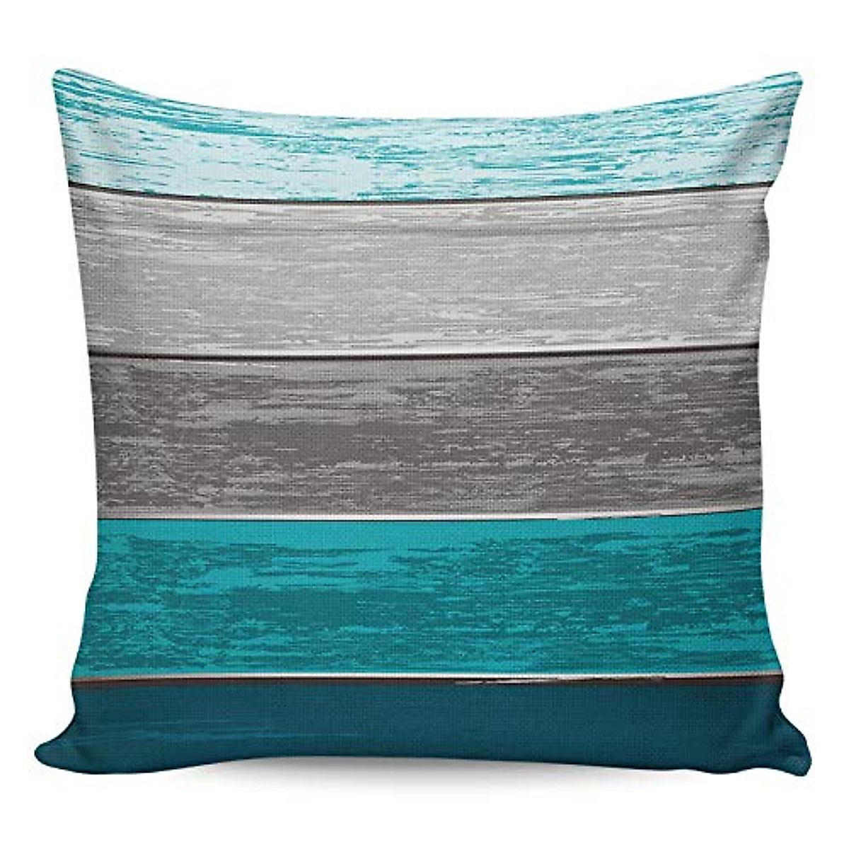 SIGOUYI Soft Sofa Throw Pillowcase Cover 20x20in, Farm Gradient Blue Grey Wooden Plank Modern Cotton Linen Throw Pillow Cover Cushion Case for Living Room Bed Couch Decorations