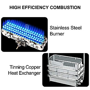 CAMPLUX ENJOY OUTDOOR LIFE BD158 1.58GPM Outdoor Propane Tankless Gas Water Heater, white, 6l