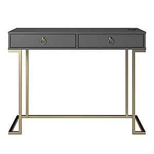 Ameriwood HOME Serenity Writing Desk, Graphite Gray