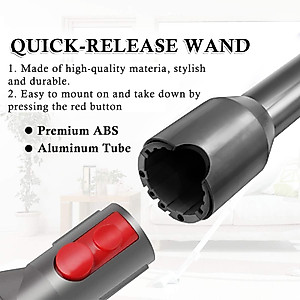 Replacement Wand Compatible with Dyson V10 Digital Slim/V12 Detect Slim Cordless Stick Vacuum Cleaner, Quick Release Vacuum,Gray