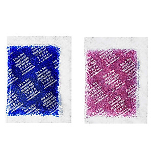 Dry & Dry 20 Gram [30 Packets] Blue Indicating(Blue to Pink) Silica Gel Packets Desiccant Silica Gel Packets - Rechargeable Silica Packets, Silica Gel, Silica Gel Packs