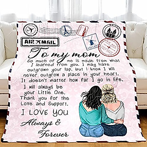 KERAOO Personalized Mothers Day Birthday Gifts from Daughter Son, Blanket to My Mom Gifts, Christmas Valentines Gift for Mom, Mother, Mama