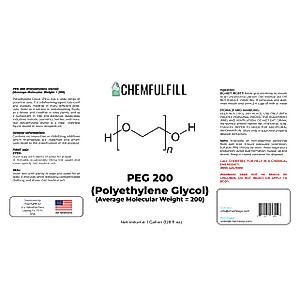 Chemfulfill PEG 200 – Polyethylene Glycol 200 (PEG200) (Gallon (128 fl oz))