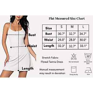 QINSEN Womens Two Pieces Tennis Dress with Shorts Workout Open Back Active Golf Dresses Black XS