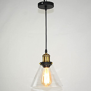 Handcrafted Industrial Glass Lampshade With High Light Transmission for Edison Bulbs,Perfect Replacement for Ceiling lights,Pendant Lamp,Vanity Lights,and Wall Sconces(2-Pack)