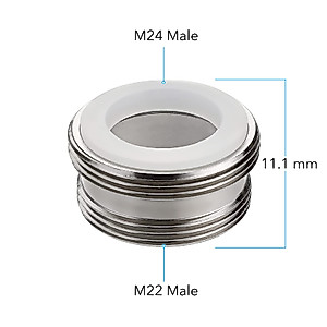 Roscid Faucet Diverter Valve with Aerator, 3-Way Diverter Valve for Hand Held Shower, Sink Faucet Splitter for Kitchen and Bathroom, with M22/M24/G1/2” Adapters