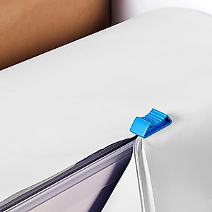 Exquisite 54 Inch X 300 Feet White Plastic Table Cover Roll in A Cut - to - Size Box with Convenient Slide Cutter. Cuts Up to 36 Rectangle 8 Feet Plastic Disposable Tablecloths