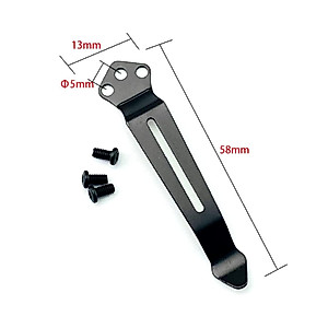 1x Black Deep Carry Pocket Knife Clip Replacement Tools Accessories + 3 Pocket Knife Screws Portable for Benchmade 535