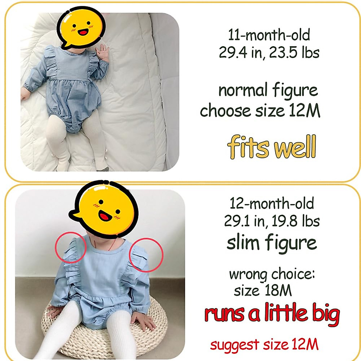 Simplee kids Baby Girl's Romper Jumpsuit Long Sleeves Onesie Bodysuits One Piece Outfits Clothesr for Spring Fall 6-12M