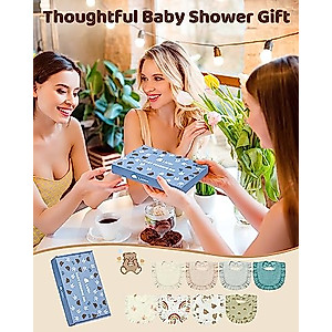 Lictin Muslin Baby Drool Bibs - 8 Pack Baby Bandana Drool Bibs Cotton Unisex, Snap Muslin Bibs for Boys Girls, Absorbent & Soft for Teething and Drooling