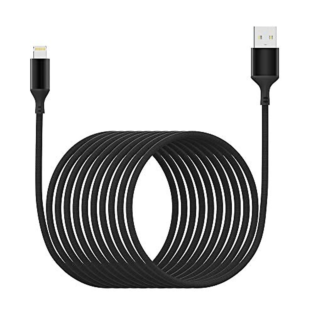 Apple MFi Certified 26FT/8M Lightning Cable - Fast Charging for iPhone 12/11/Pro/X/Xs Max/XR/8 Plus/7 Plus/6s & More - Black