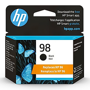 Original HP 98 Black Ink Cartridge | Works with HP DeskJet D4100, 5000, 6000, 9800; OfficeJet H470, 100, 6310, 7000; PhotoSmart B8350, C4100, D5000, 2000, 8000 Series | C9364WN