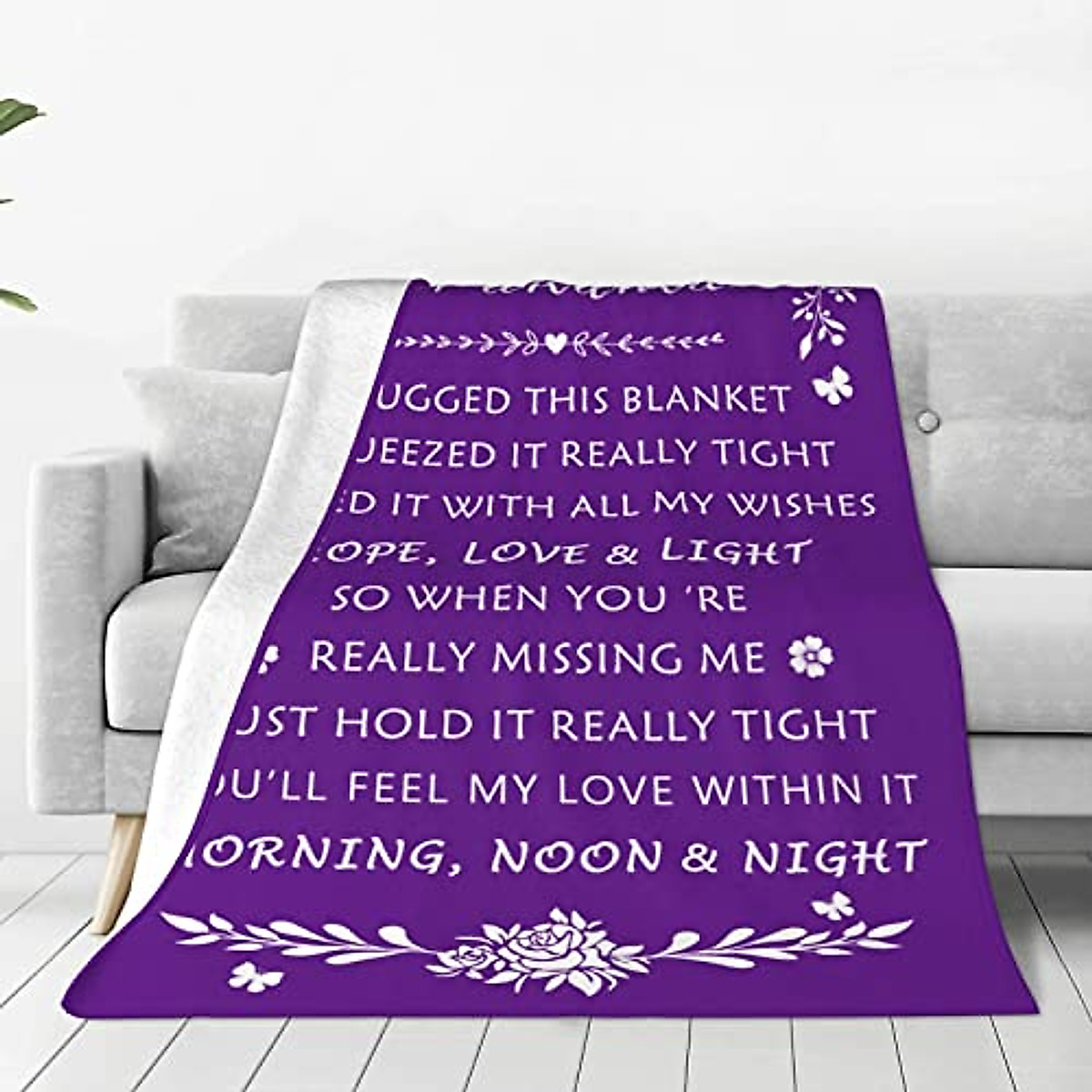 I Love You Grandma Gift Blanket Soft Throw Great Grandmother Gifts for Grandma Nana Gifts from Grandkids for Birthday Mothers Day Wrap Your Grandmother with Love and Inspirational Words 50" x 60"