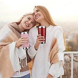 EcoMozz 20oz Tumbler Stainless Steel Vacuum Insulated Mug with Lid, Double Wall Travel Mug, Durable Powder Coated Coffee Cup, Suitable for Ice Drinks and Hot Beverage (New Mix 12 pack)