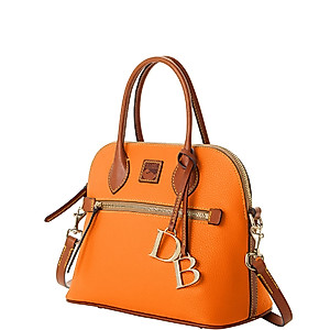 Dooney & Bourke Handbag, Pebble Grain Domed Satchel - Clementine