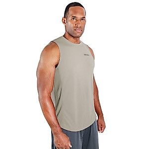 DEVOPS 3 Pack Men's Muscle Shirts Sleeveless Dry Fit Gym Workout Tank Top (X-Large, Black/Gray/White)