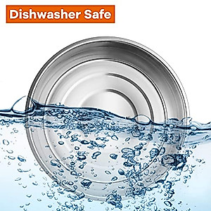 Cheese Melting Dome Set of 2, Leonyo 12" Metal Steam Basting Cover for Griddle Grill, Stainless Steel Griddle Accessories for BBQ Flat Top Kitchen Cooking Hamburger, Dishwasher Safe, Heat Proof Handle