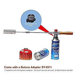 Portable Grill Torch ,Charcoal Starter and Lighter,Weed Torch ,Garden Torch ,Blow Torch for Weed Wood Charcoal Lighter Fireplace Lighter Campfire (Gas Canister Not Included)