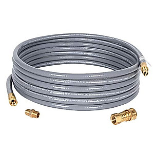 GasSaf 3/8 Inch ID Natural Gas Hose 24 Feet Quick Connect Gas Hose with 3/8 Female Pipe Thread x 3/8 Male Flare Conversion Kit for Gas Grill, Patio Heater, Generator and More