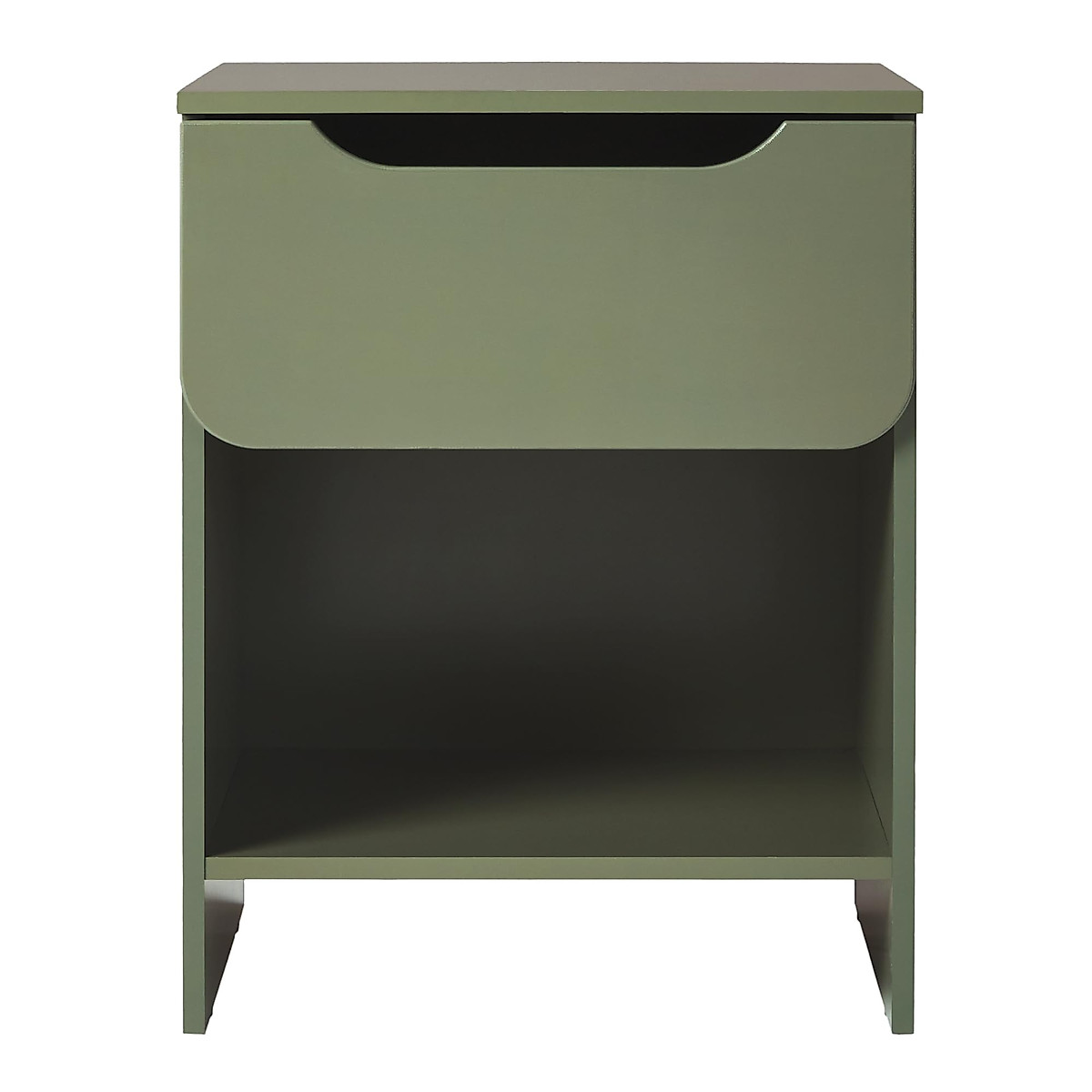 Walker Edison Modern 1-Drawer Simple Nightstand, 20 Inch, Green