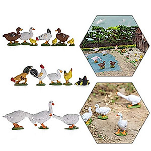 30pcs O Gauge Farm Animal 1:43 Scale Painted Chicken Duck Goose PVC Model Train Layout AN4304-30-AMUS