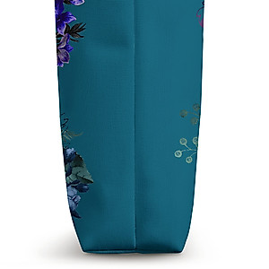 Purple Teal Steampunk Cards Rose Garden Alice in Wonderland Tote Bag