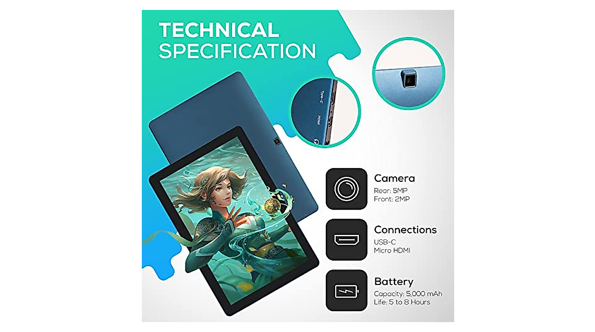 Simbans PicassoTab: 10" Drawing Tablet with Free Bonuses