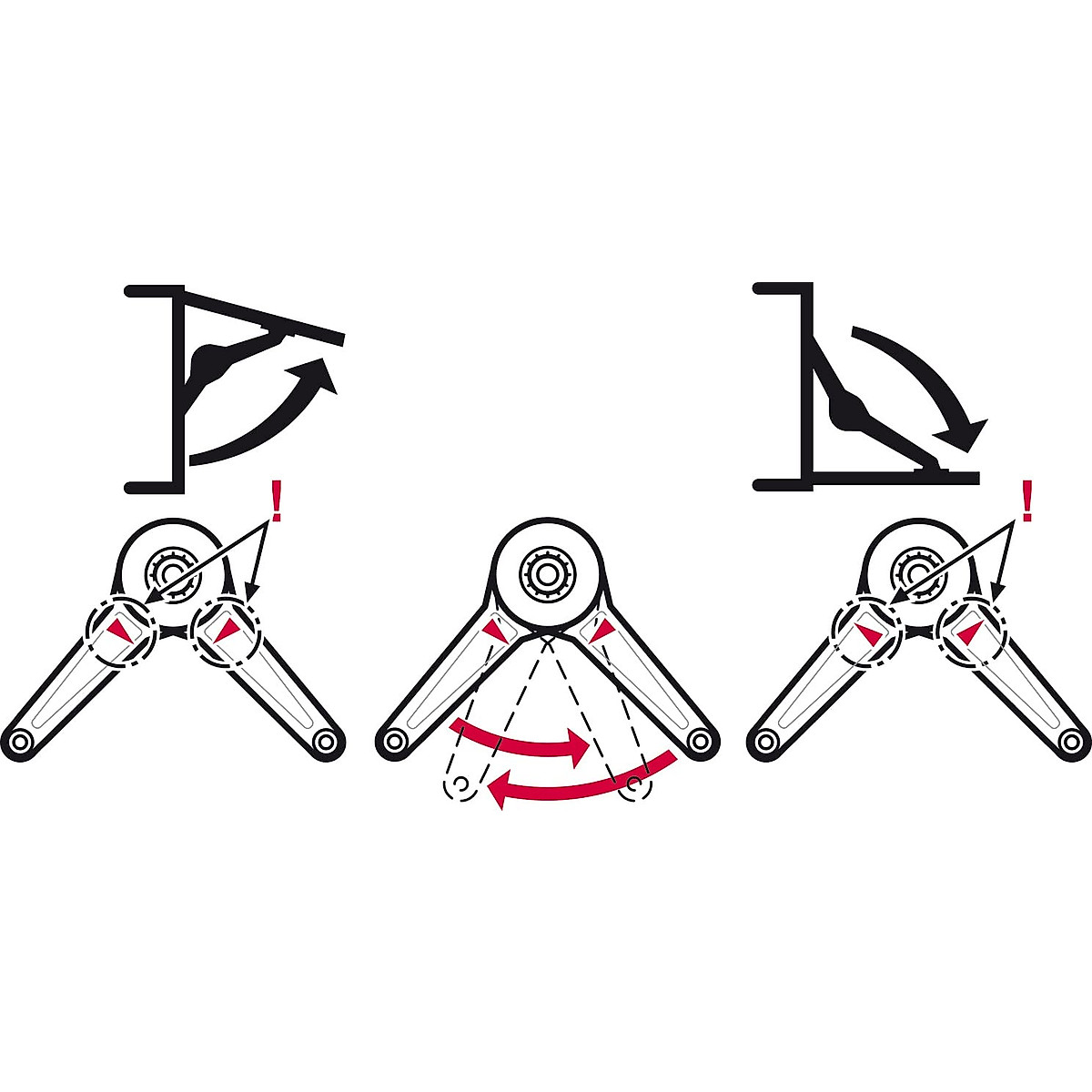 Flap Stay Hamper Kit, For Slanted Laundry Hamper, With adjustable spring force Nickel-Plated