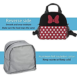 ZLCMMF Portable Lunch Bag Cartoon Reusable Lunch Box Insulated Tote Bag for Women Men Work Travel Picnic