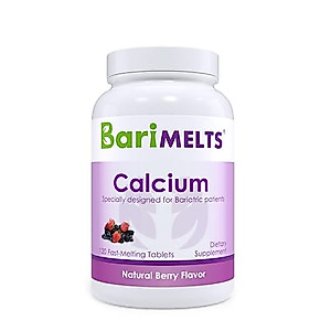 BariMelts Calcium Citrate, Dissolvable Bariatric Vitamins, Natural Berry Flavor, 120 Fast Melting Tablets