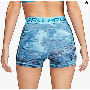 Nike Pro 3" Graphic Printed Mid Rise Training Shorts Tight Fit (US, Alpha, XX-Large, Regular, Regular)